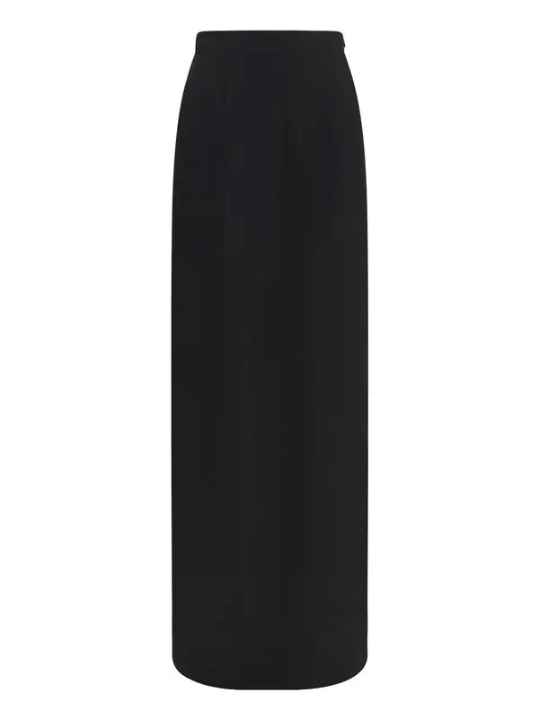 MAISON MARGIELA Straight Maxi Skirt With Back Slit - Black