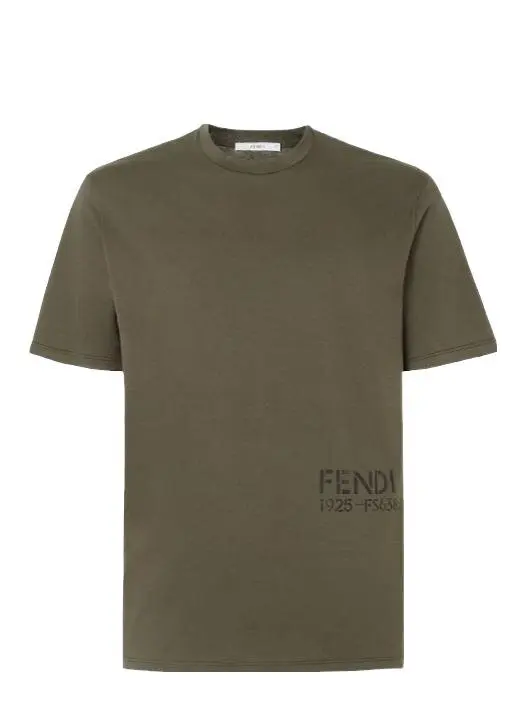 Fendi Logo-print Cotton T-shirt - Green