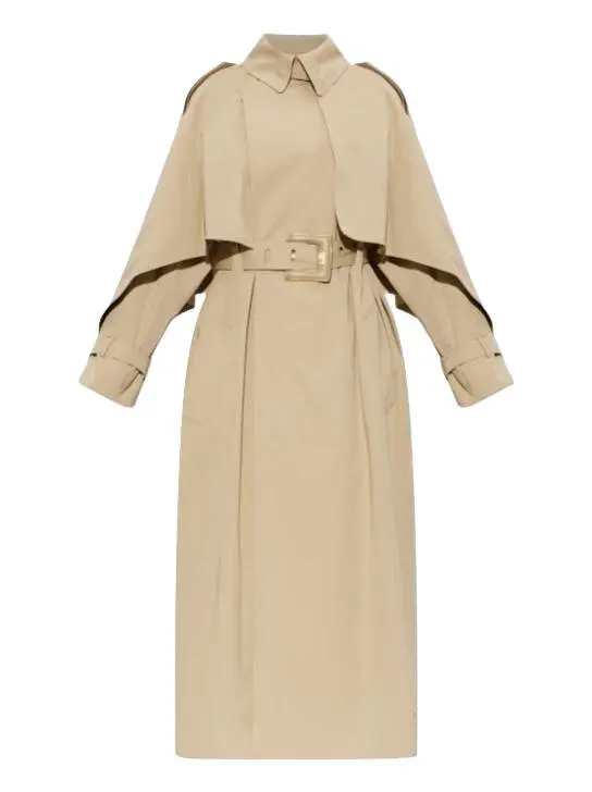 Balmain Belted Trench Coat - Beige