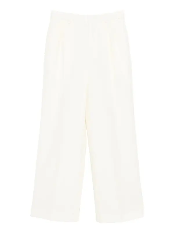 AMI Paris Low Waist Trousers - Whitecream