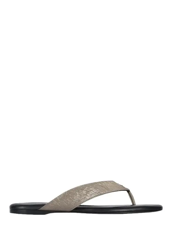 COURREGES Logo Detail Flat Sandals - Black