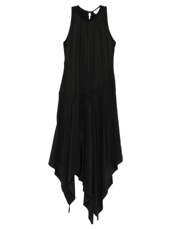 Alexander McQueen Handkerchief Hem Halterneck Midi Dress - Black