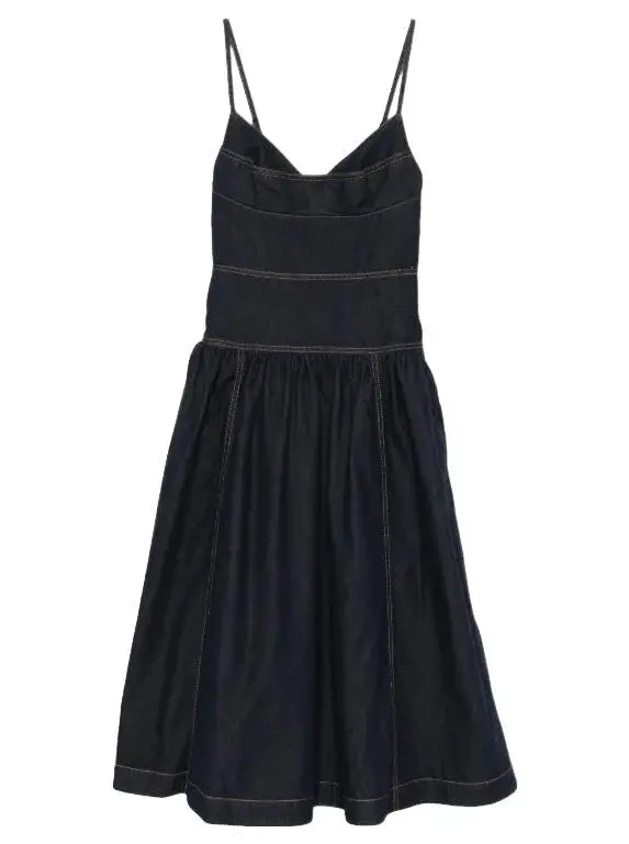 Zimmermann Sleeveless Denim Midi Dress - Black