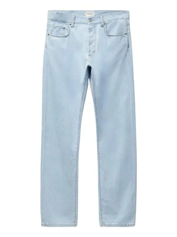 Versace Straight Leg Chambray Jeans - Blue