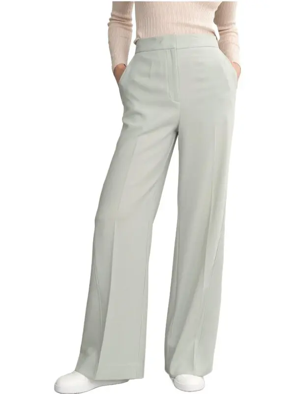 Calvin Klein Twill Wide-leg Trousers - White