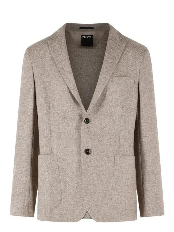 Zegna Single-breasted Patch-pocket Blazer - No
