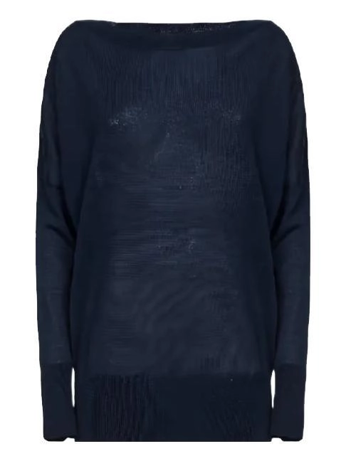 P.a.r.o.s.h Boat Neck Long Sleeve Sweater - Blue