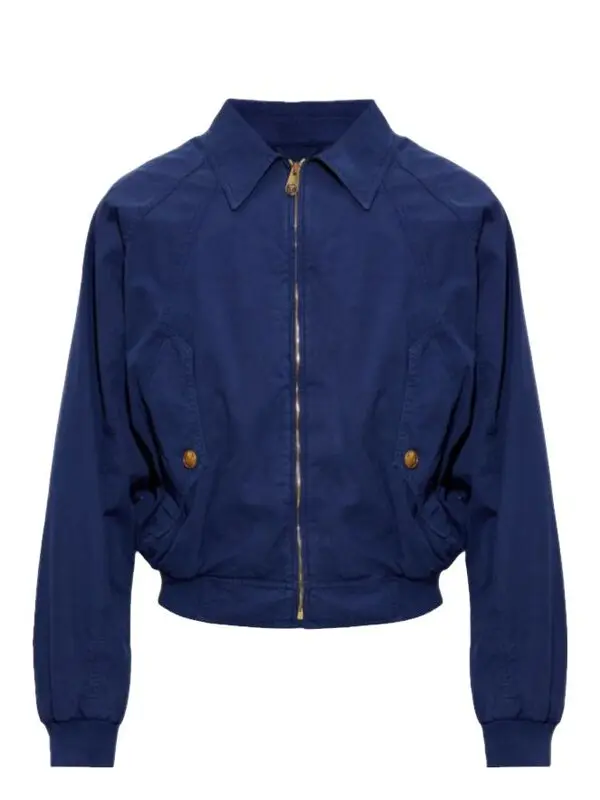 Versace Zip-up Bomber Jacket - Navy Blue