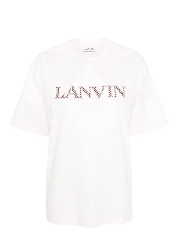 LANVIN Embroidered Logo T-shirt - Pink