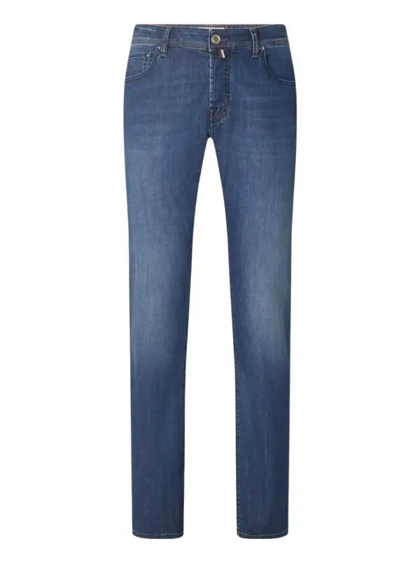 Jacob Cohen Straight Leg Jeans With Belt Loops - Blue