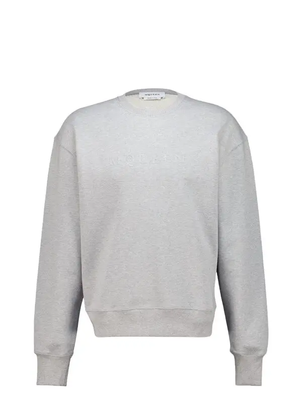 Alexander McQueen Embossed Logo Sweatshirt - Pale Grey