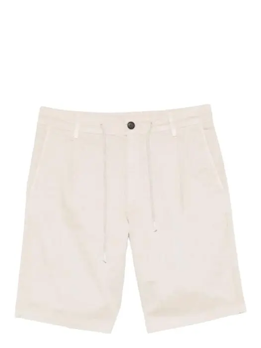 Eleventy Drawstring Pleated-front Shorts - Beige
