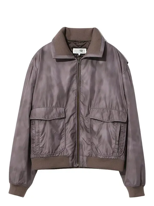 MAISON MARGIELA Technical Fabric Zip-up Jacket - Brown