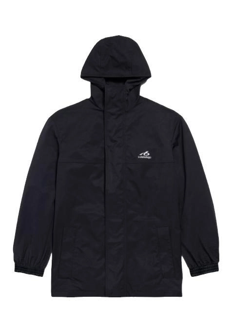 Balenciaga Hooded Techwear Windbreaker - Black