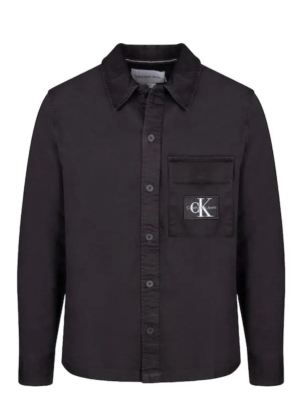 Calvin Klein Logo Pattern Shirt - Black