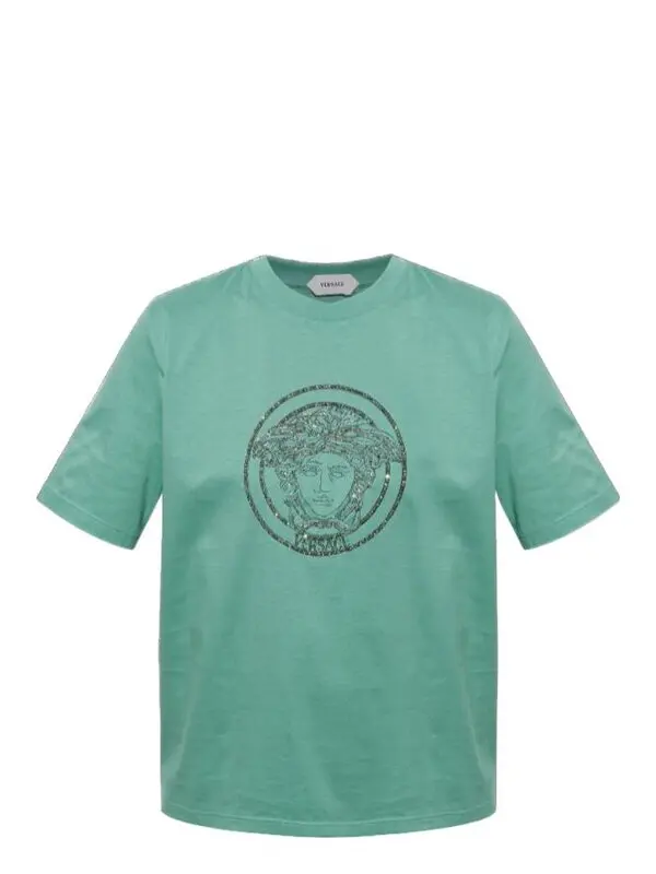Versace Crystal-embellished Medusa T-shirt - No