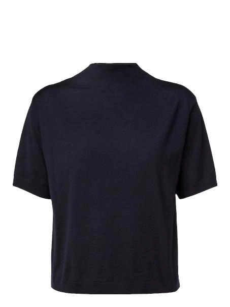 JIL SANDER Pure Wool Boat Neck Sweater - Blue