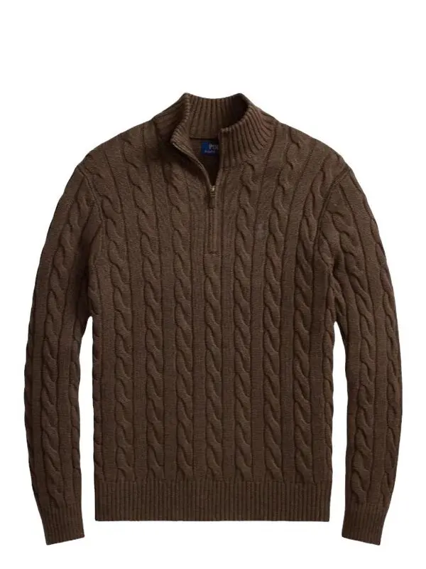 Polo Ralph Lauren Cable-knit Half-zip Sweater - Green