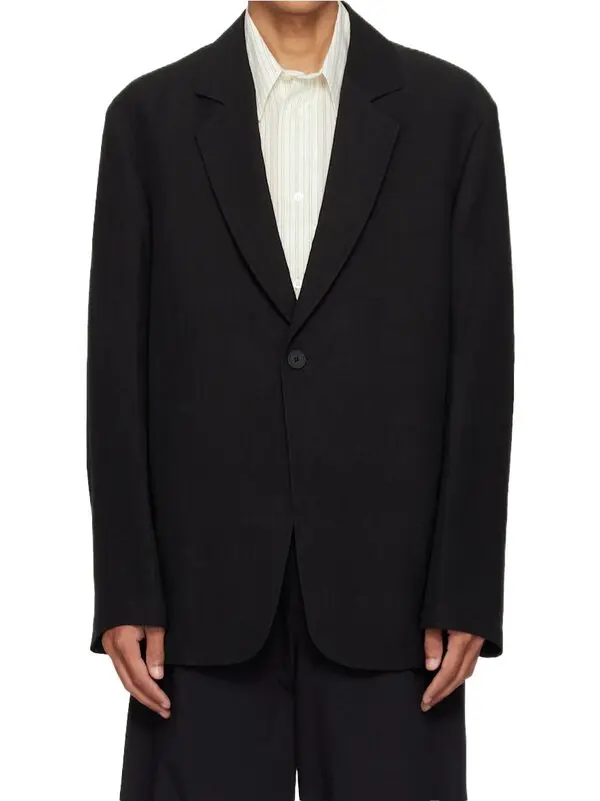 Studio Nicholson Long Sleeve Suit Jacket - Black