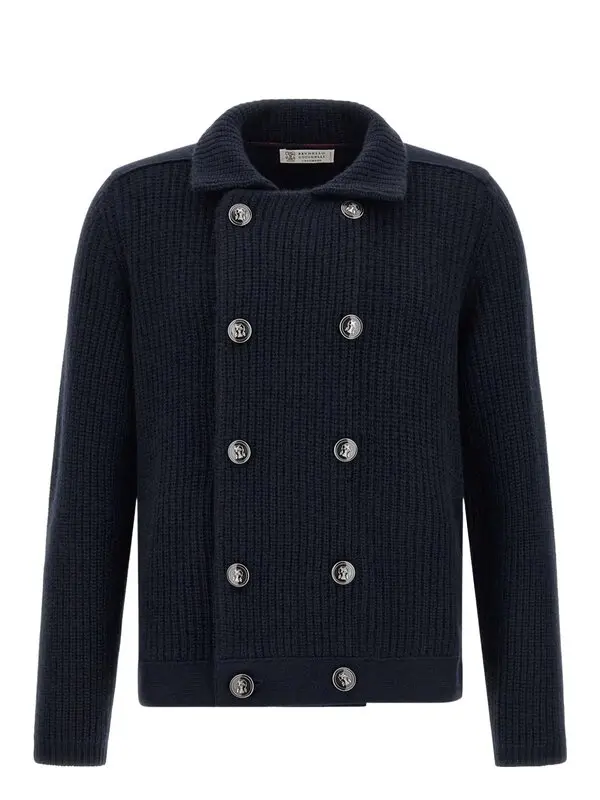 Brunello Cucinelli Double-breasted Cardigan - Black