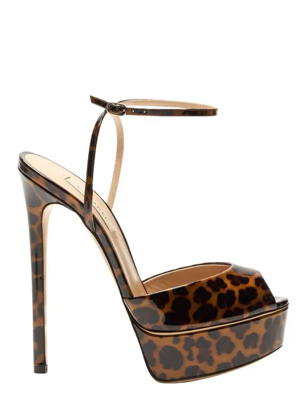 Casadei Flora Platform Panthera Sandals - Leopard