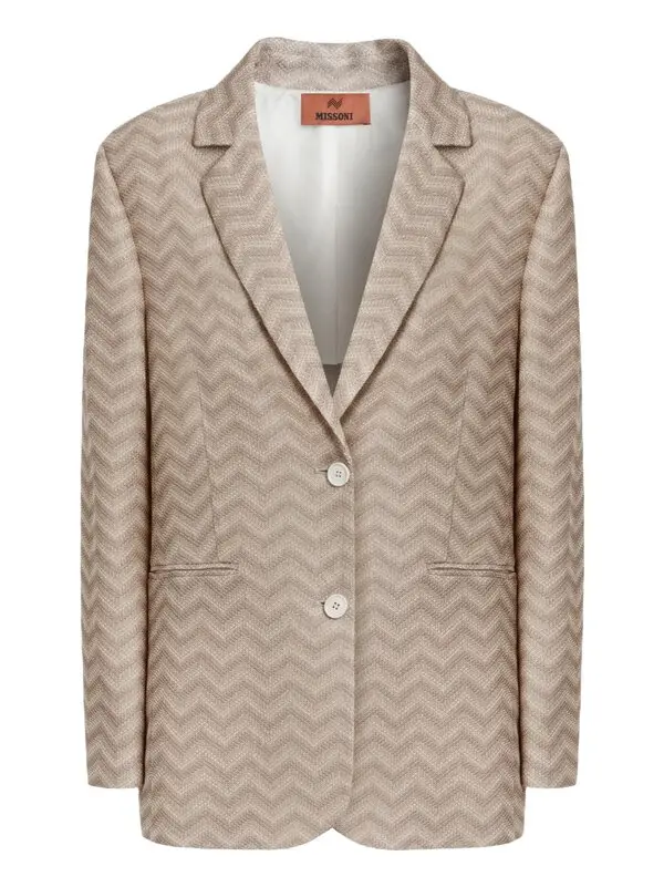 Missoni Zigzag Tailored Blazer - Nude
