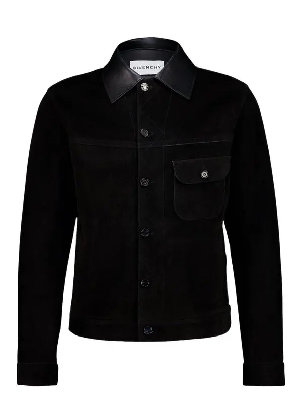 Givenchy Leather Buttoned Jacket - Black