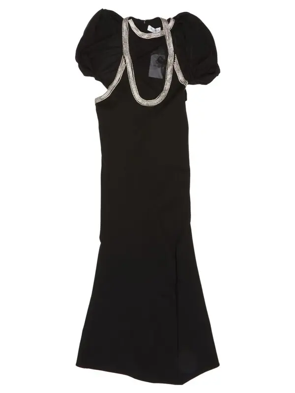 Attico Short Sleeve Maxi Dress - Black