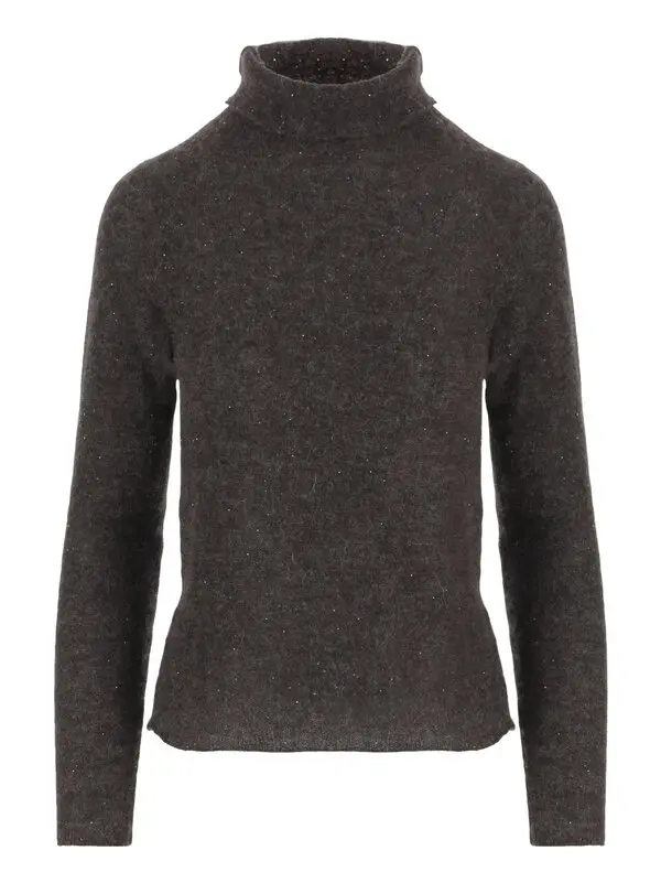 Bruno Manetti Long Sleeve Turtleneck Sweater - Black