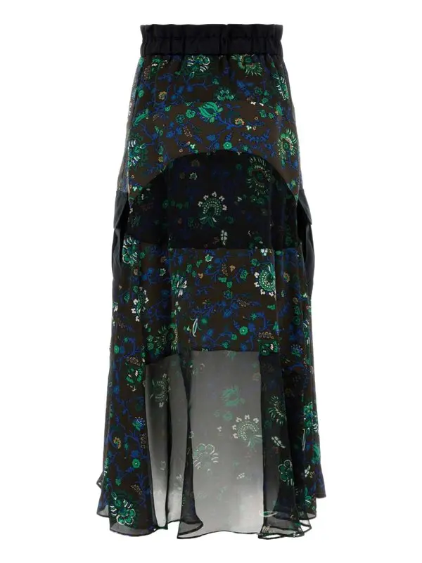 Sacai Printed Skirt - Black