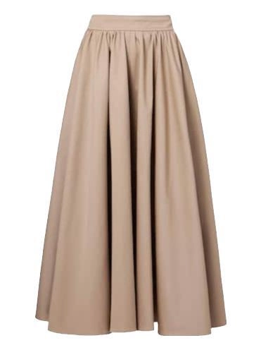 PATOU Gathered Cotton Gabardine Midi Skirt - Beige
