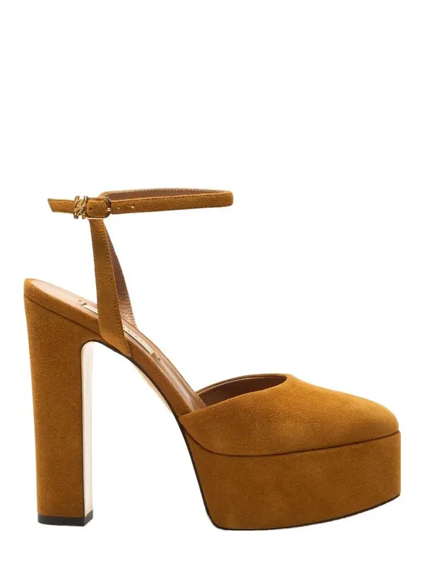 Casadei Platform Sandals With Chunky Heel - Saffron