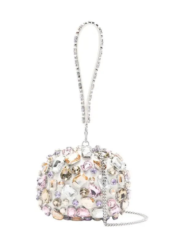 SELF-PORTRAIT Embellished Clutch Bag - Multicolour