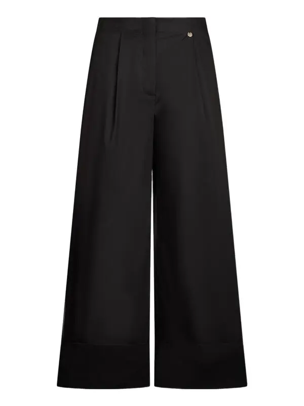 Liu Jo Flared Pleated Trousers - Black