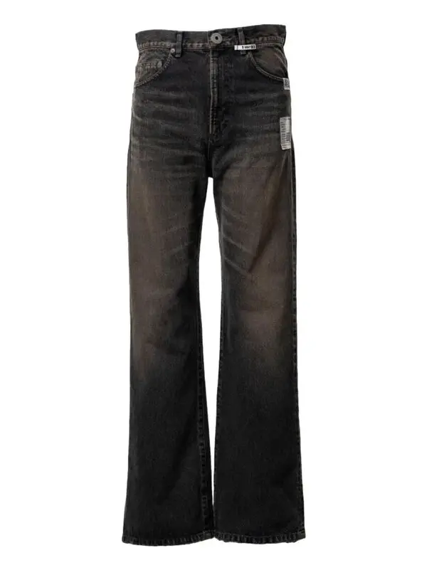 Mihara Yasuhiro Patch-detail Flared Jeans - Black