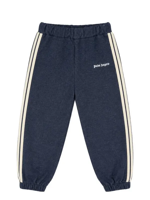 Palm Angels Logo Print Side Stripe Track Pants - Blue
