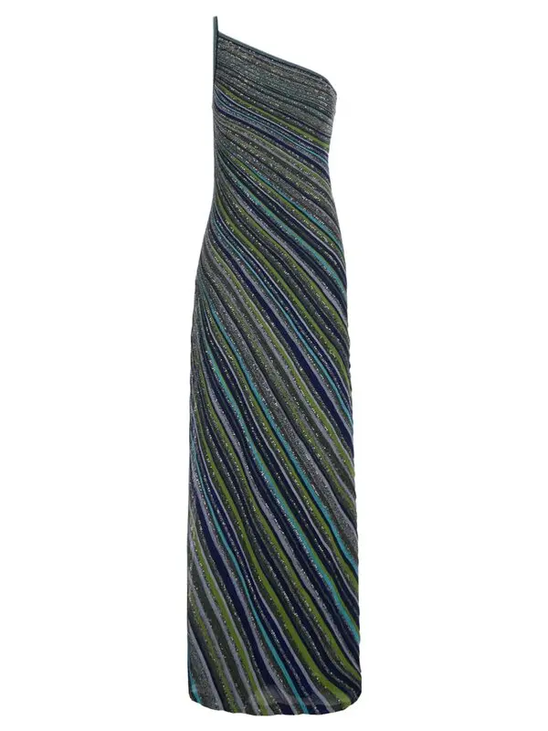 Missoni Sequin-embellished One-shoulder Maxi Dress - Black