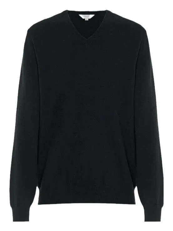 Malo V-neck Cashmere Sweater - Black