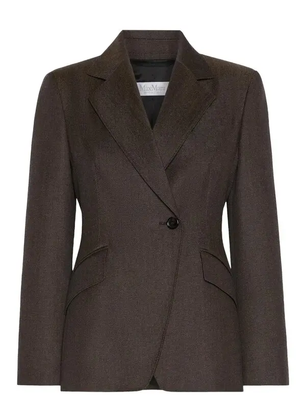 Max Mara Long-sleeve Lapel Blazer - Black
