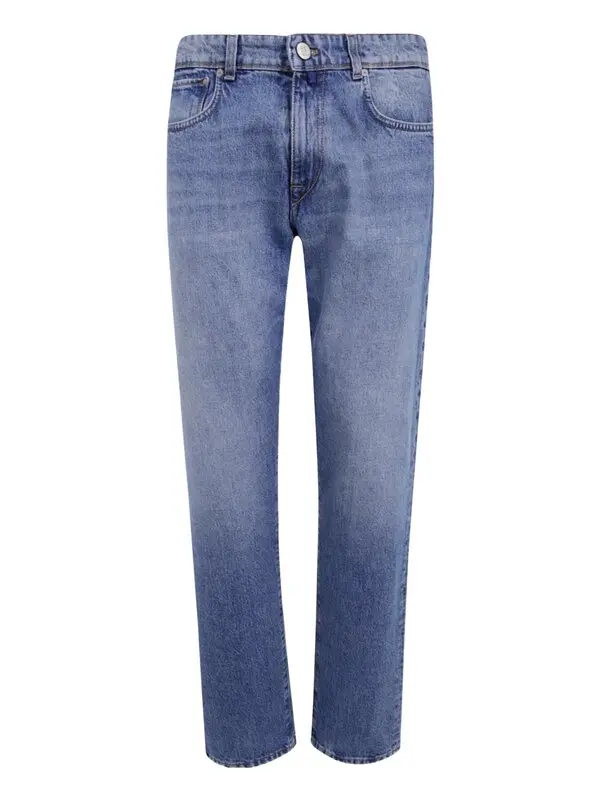 Incotex Regular Fit Straight Denim Jeans - Dark Blue