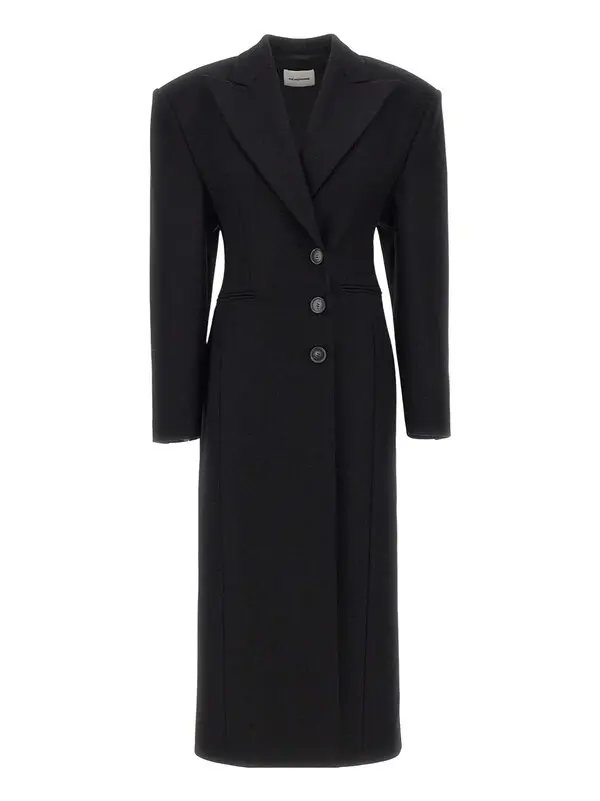 Andamane Long-sleeved Tailored Coat - Black