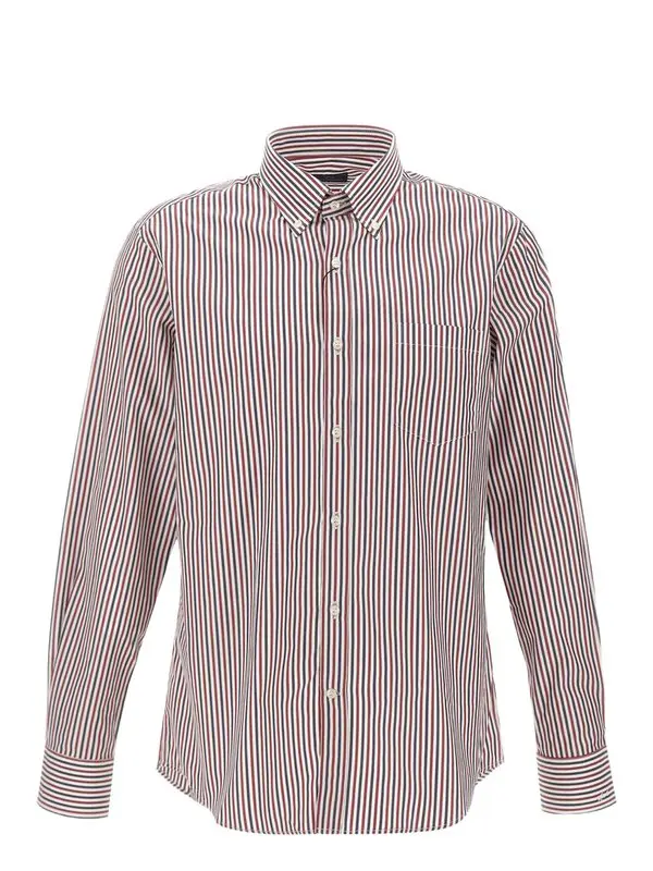 Paul & Shark Striped Button-down Shirt - White