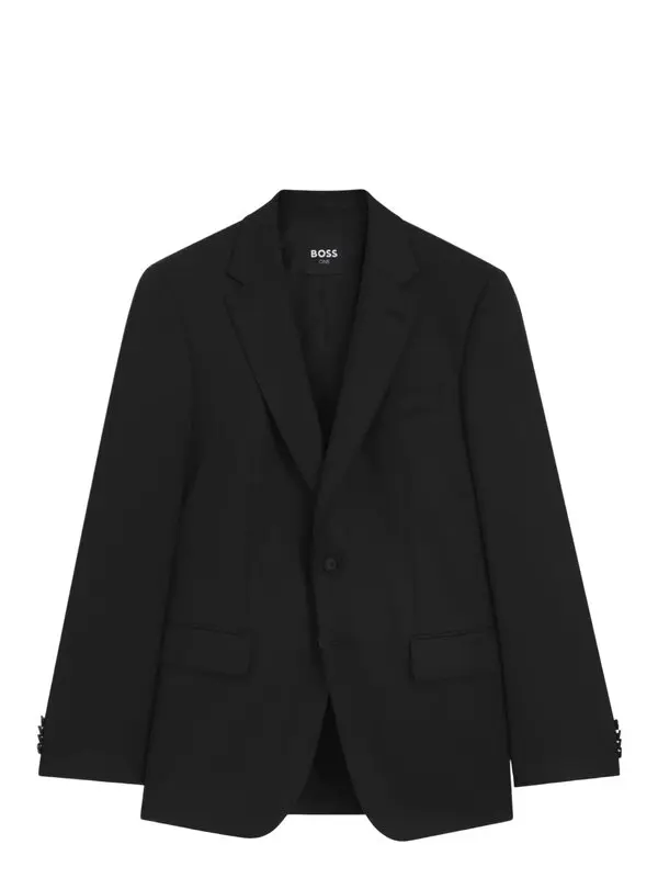 Hugo Boss Lapel Long-sleeved Suit Jacket - Black