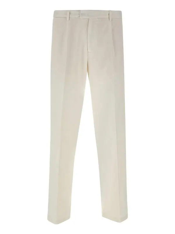 BRIGLIA 1949 Tailored Trousers With Belt Loops - White