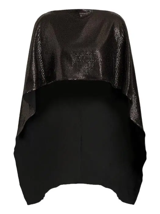 Alberta Ferretti All-over Sequin Cape - Black