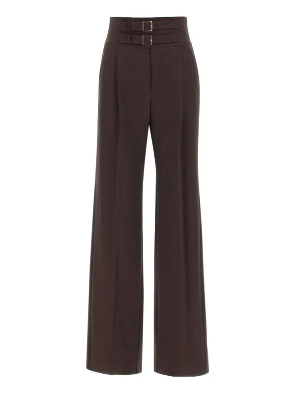 Marella Maranta High-waist Wide-leg Trousers - Brown