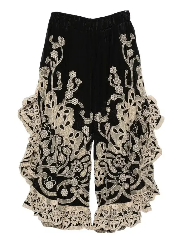 Sea Gracelyn Lace-trimmed Trousers - Black