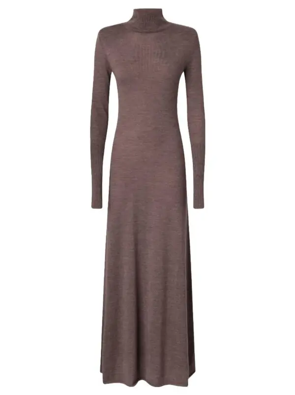 Pinko Long Sleeve Turtleneck Merino Wool Dress - No