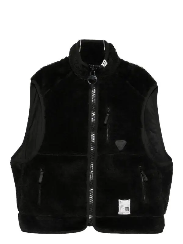 Mihara Yasuhiro Faux-shearling Sleeveless Jacket - Black