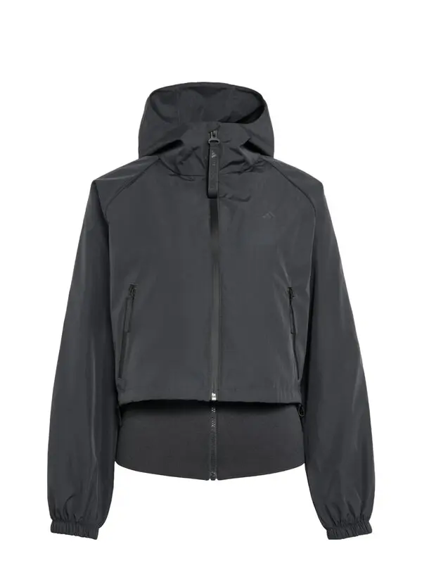 Adidas By Stella McCartney Cropped Track Top With High Neck - Black